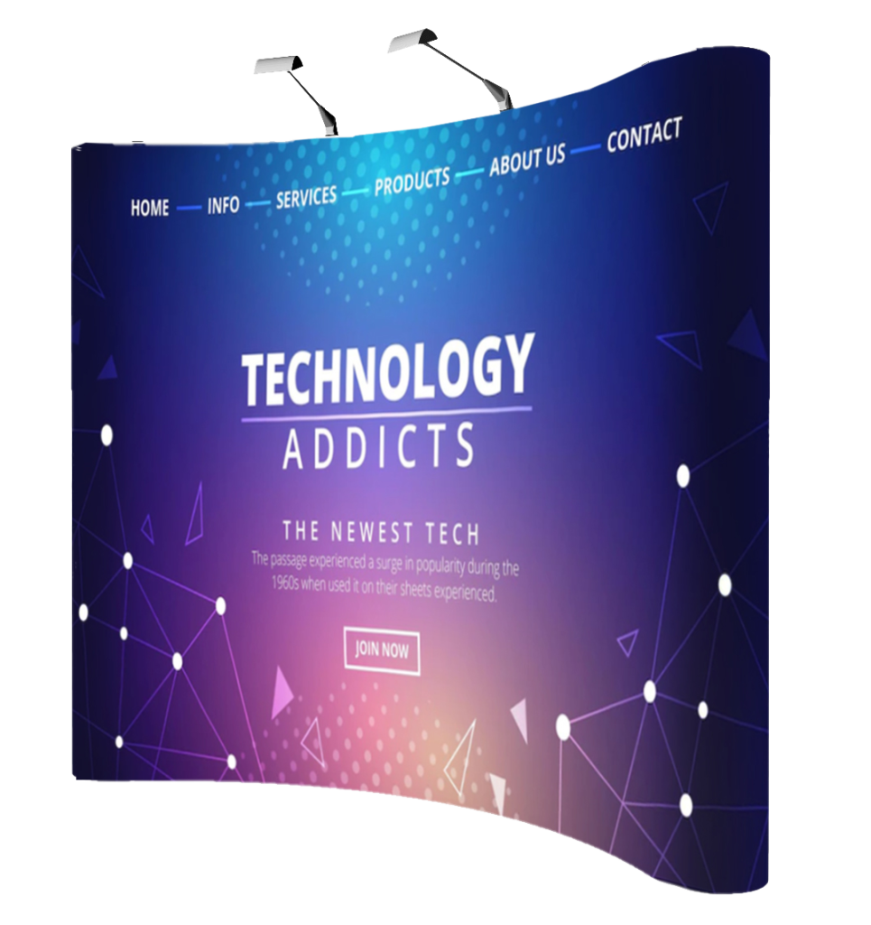 Pop Up Backdrop (Curve) – Gala Performance